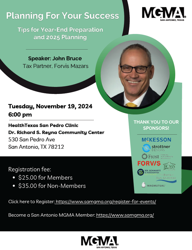 November Membership Meeting – Planning For Your Success – San Antonio MGMA